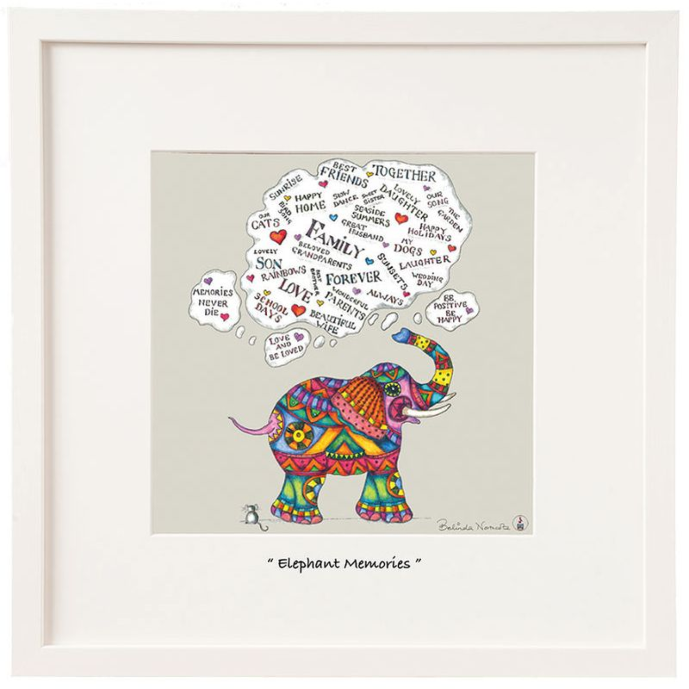 Elephant Memories 6"x6" | Belinda Northcote Design Frame – Geoghegans Of Navan