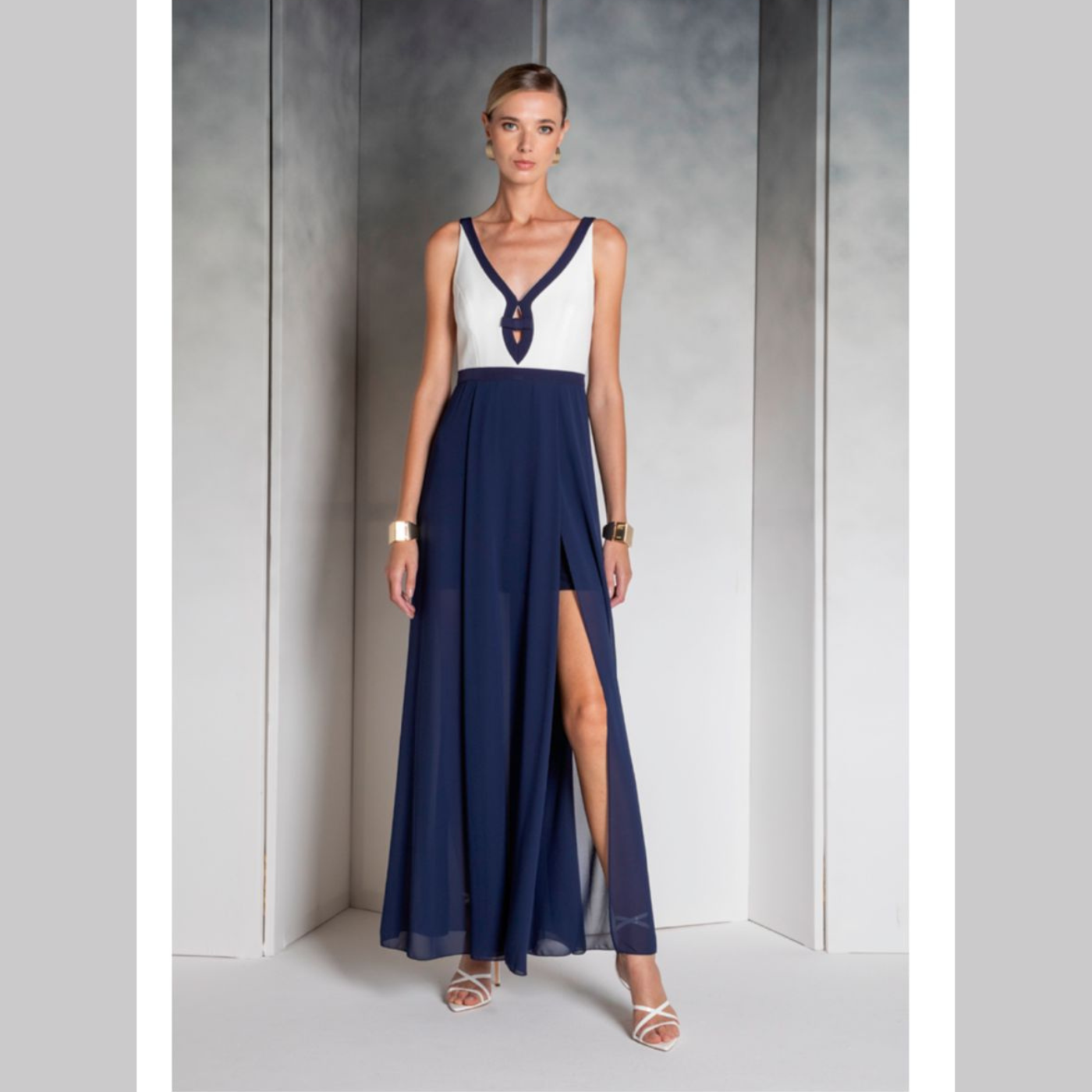 Edas Gardenia Navy & White Dress – Geoghegans Of Navan