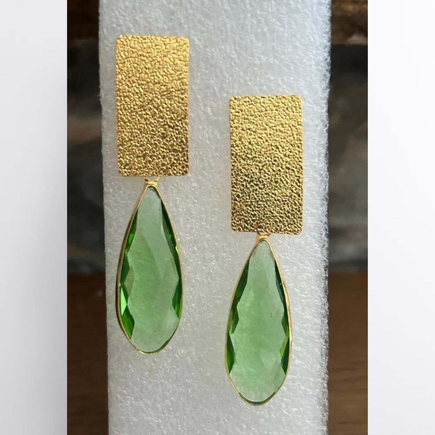 Elegant Green Crystal Drop Earrings by Corona – Geoghegans Of Navan